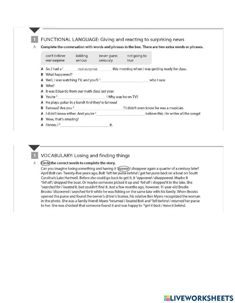 4th Partial Evaluation online exercise for | Live Worksheets
