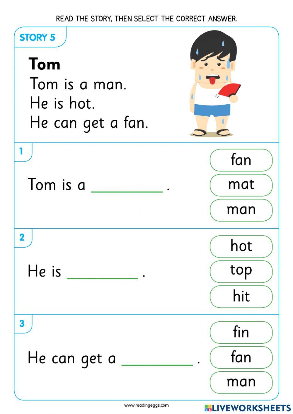 Reading Comprehension - 1-5 3994265 | TeacherHannahUR