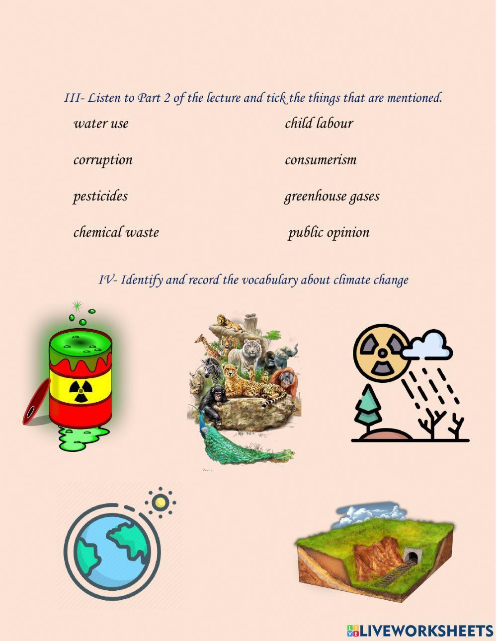 Climate change | Mrlenindc | Live Worksheets