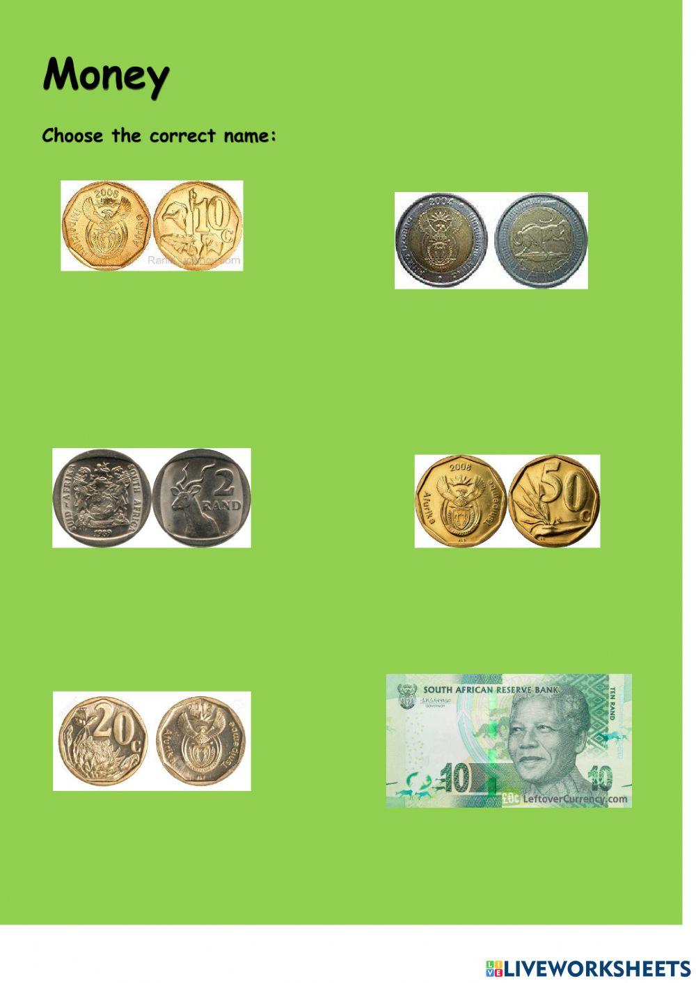 Money online exercise for 1 | Live Worksheets