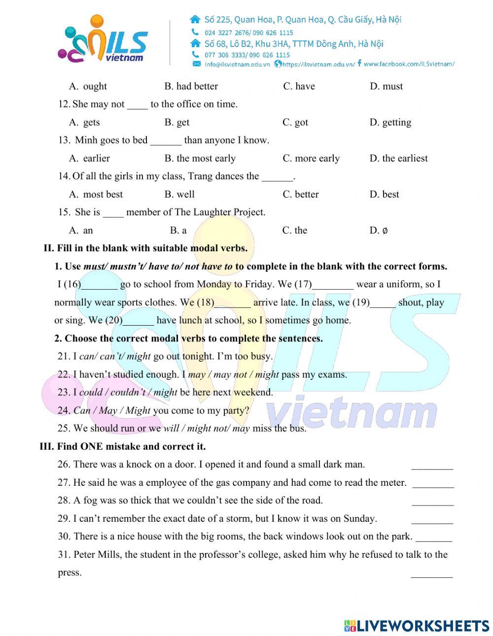 Final test 8 - Level 2 worksheet | Live Worksheets