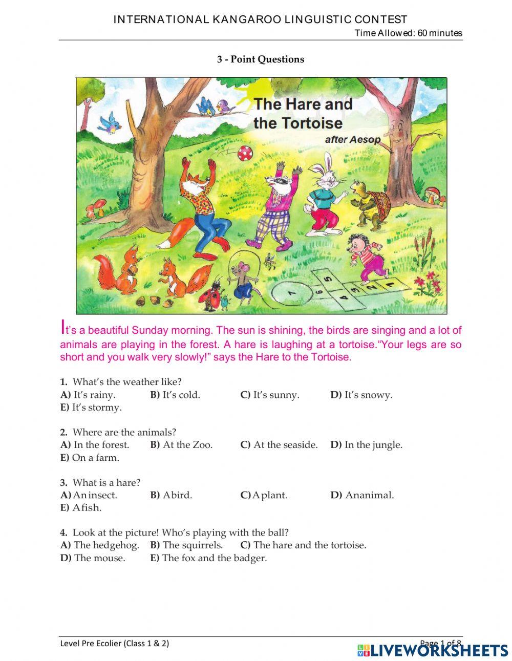 IKLC- paper sam… | Free Interactive Worksheets | 1988056