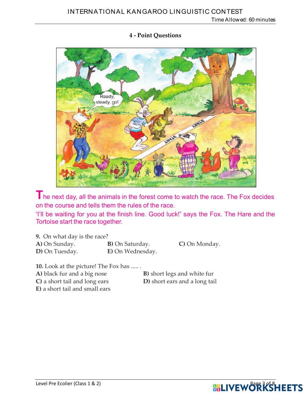 IKLC- paper sam… | Free Interactive Worksheets | 1988056