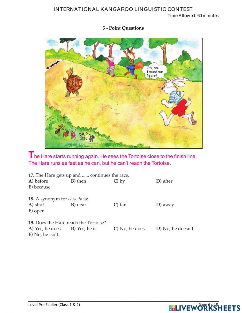 IKLC- paper sam… | Free Interactive Worksheets | 1988056