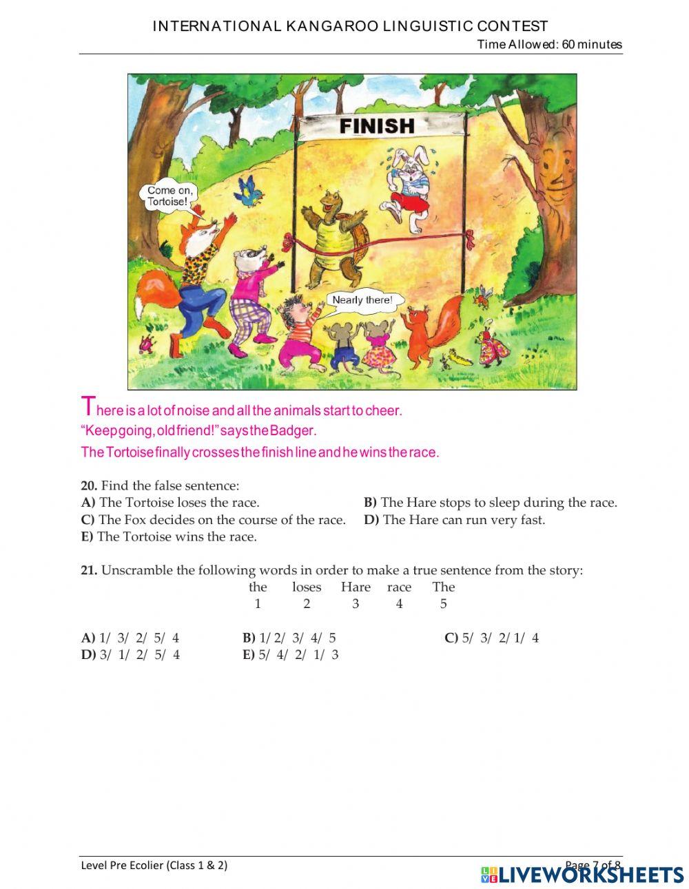 IKLC- paper sam… | Free Interactive Worksheets | 1988056