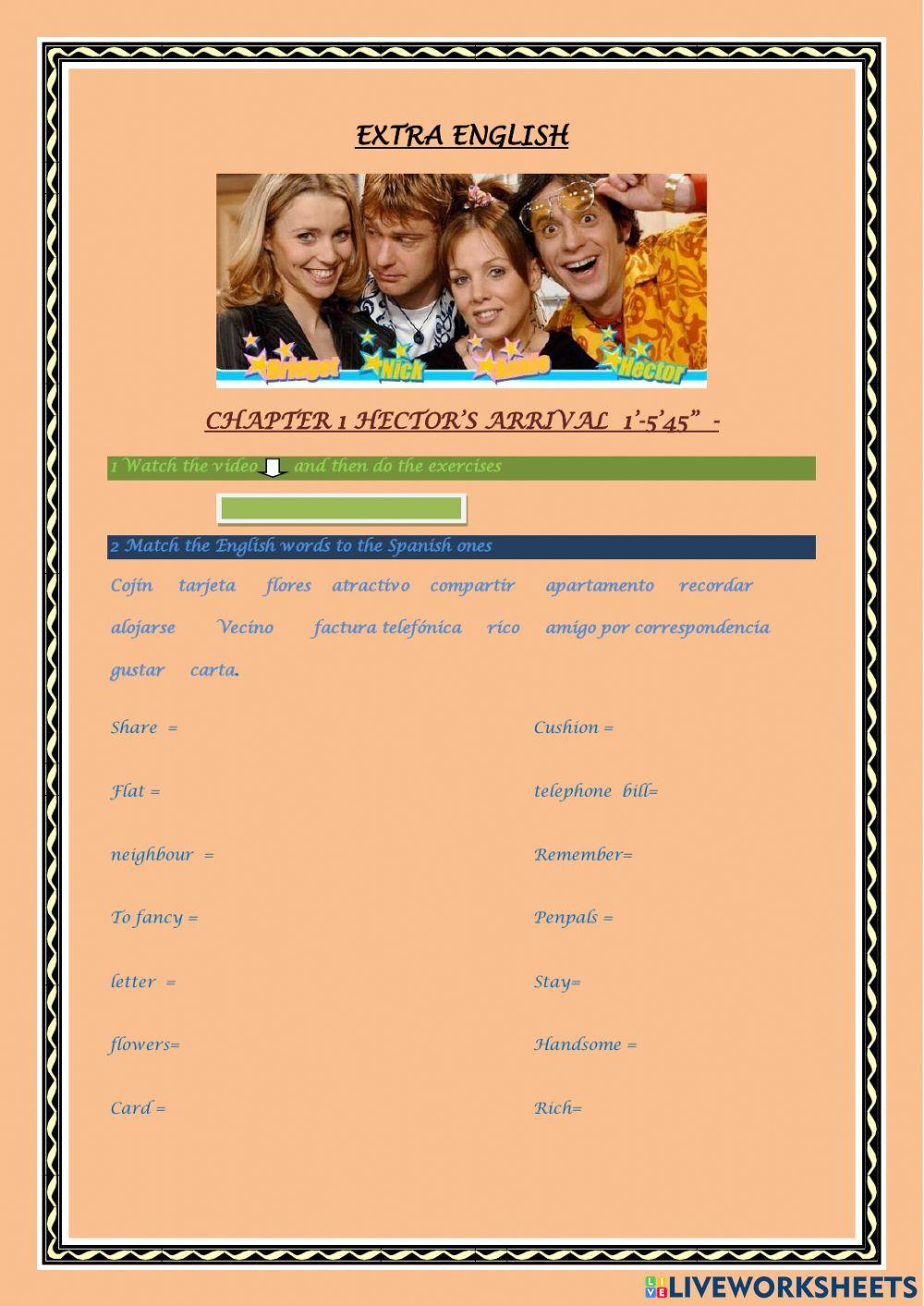Extra english C… | Free Interactive Worksheets | 1988291