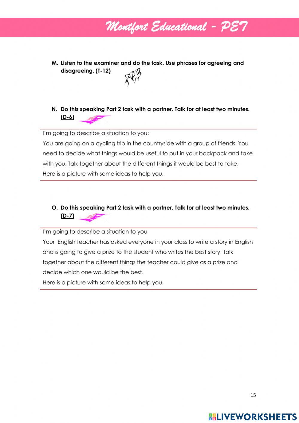 5324779 | B1 Speaking Unit 3 | Montfort Educational