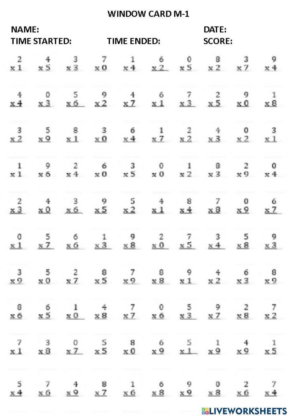 Multiplication Window Card Interactive Worksheet Edfo - vrogue.co Multiplication Window Card Interactive Worksheet Edfo - vrogue.co
