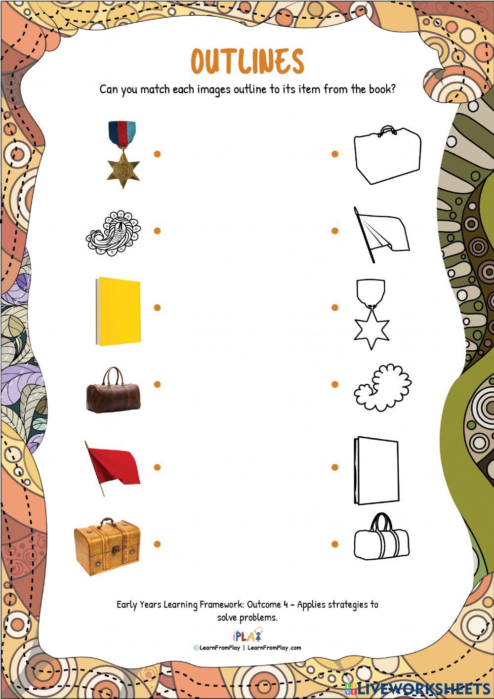 The Katha Chest - Outlines worksheet | Live Worksheets