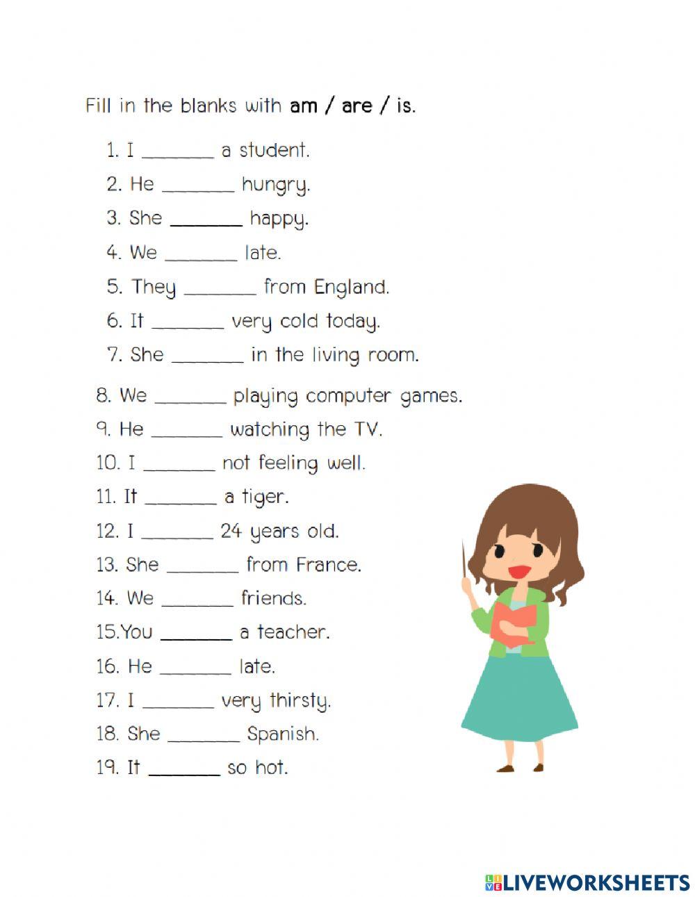 In at on interactive worksheet | Live Worksheets