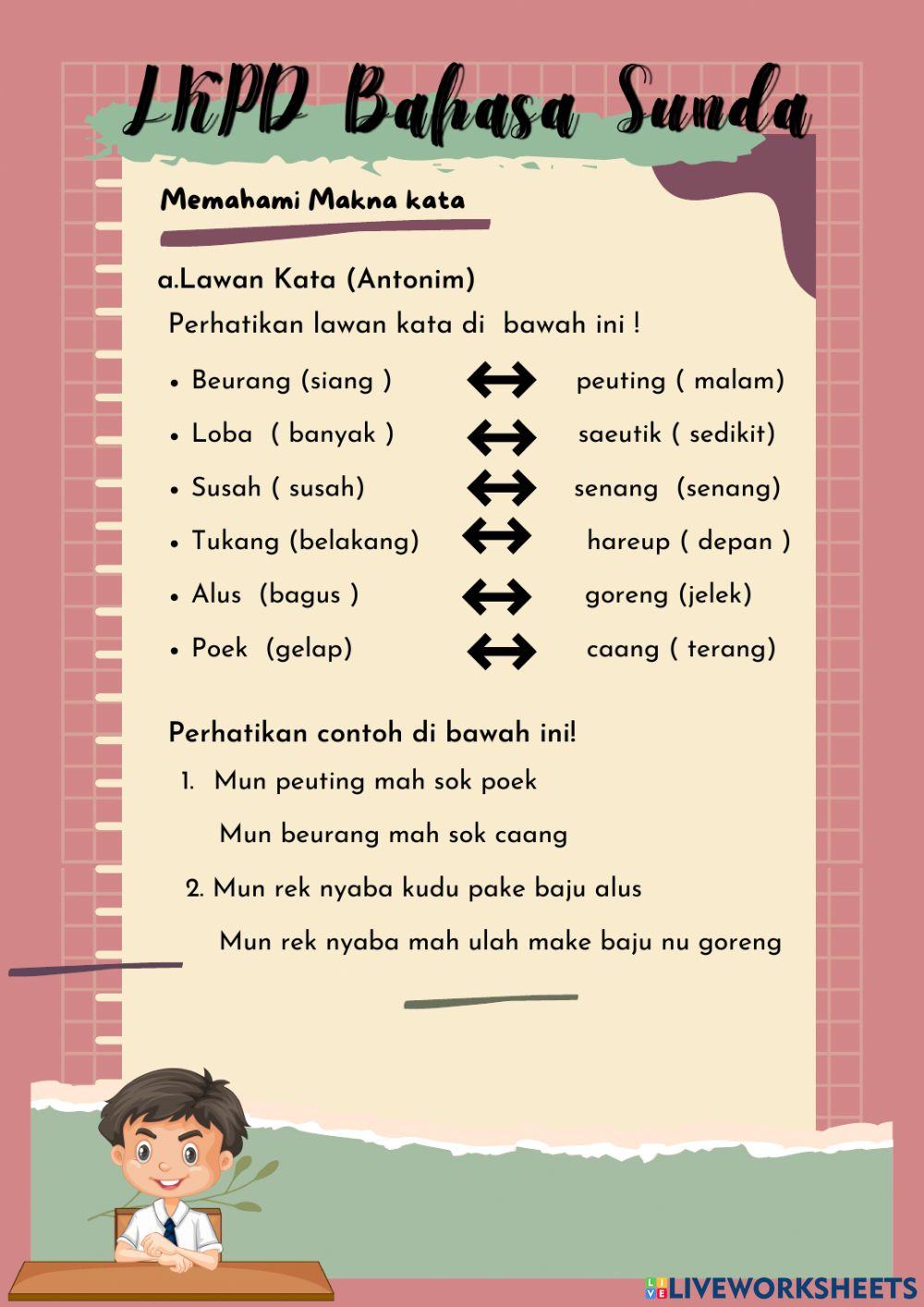 Bahasa Sunda online pdf activity for 4 | Live Worksheets