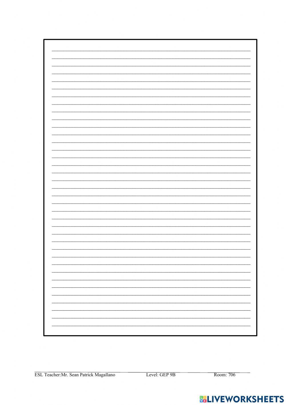 Writing Task 8 worksheet | Live Worksheets