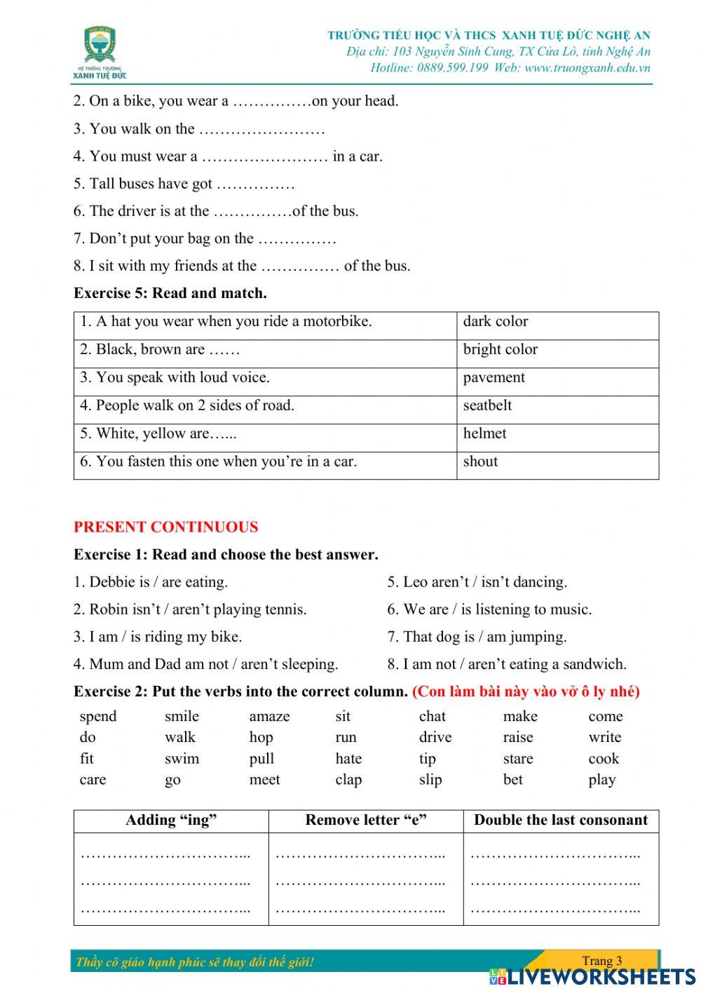 Imperatives exercise for 3 | Live Worksheets