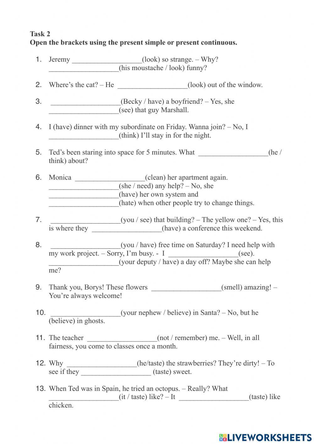 English B1 interactive worksheet | Live Worksheets