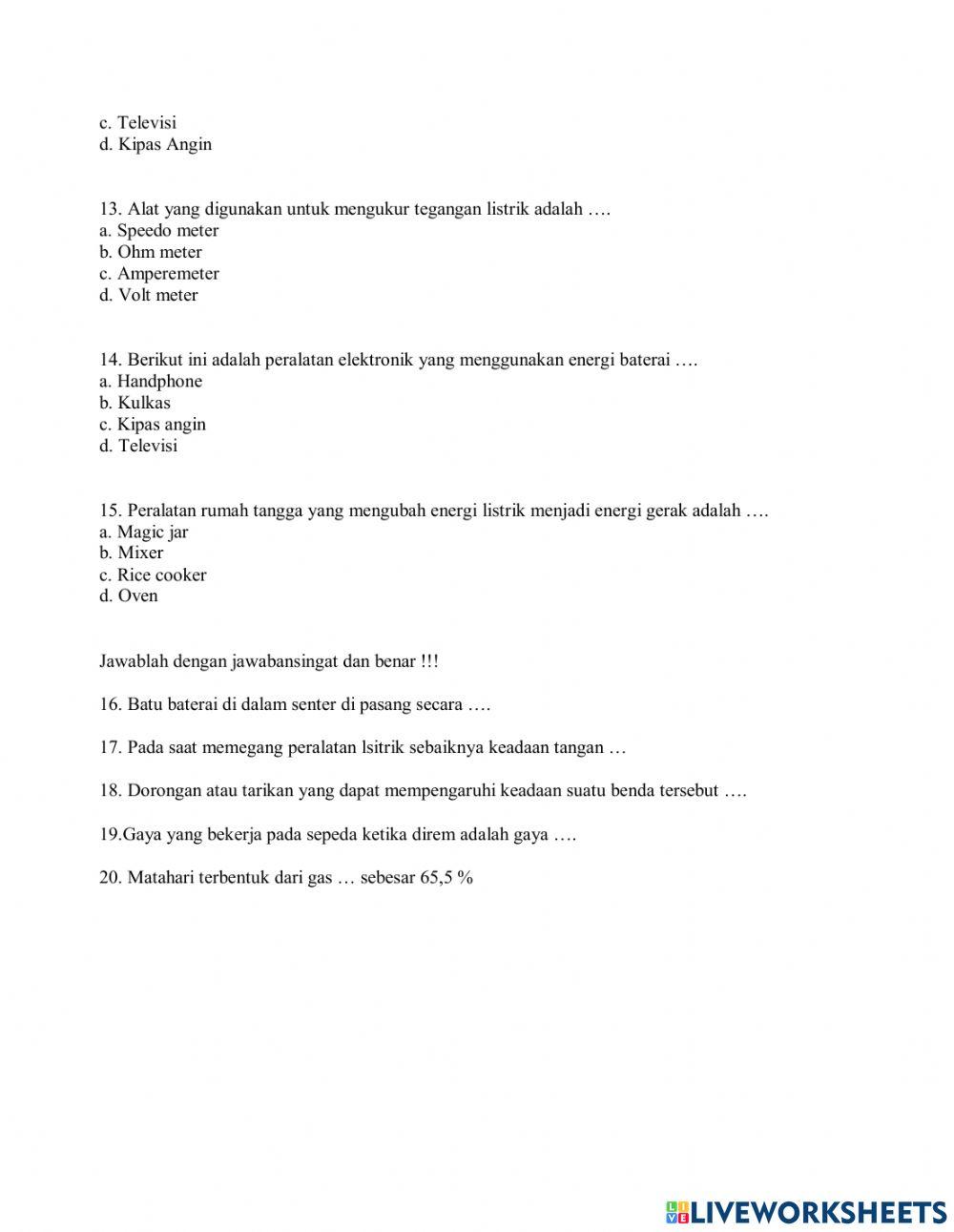 Pas 6 worksheet | Live Worksheets