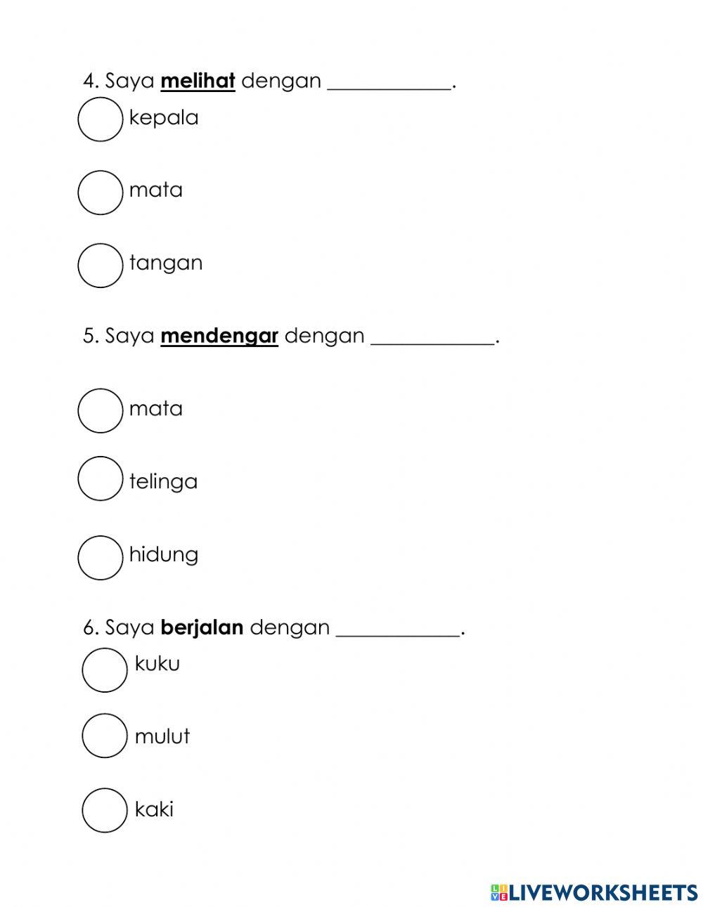 SBA MIB TAHUN 1 | Free Interactive Worksheets | 4284480