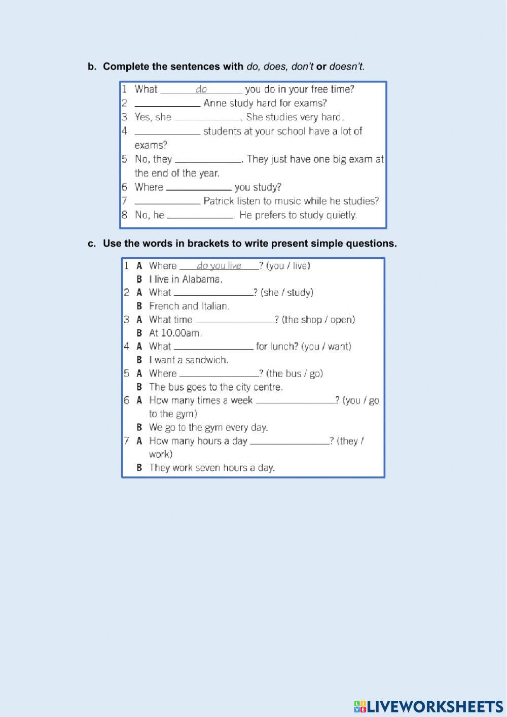 2b | Live Worksheets