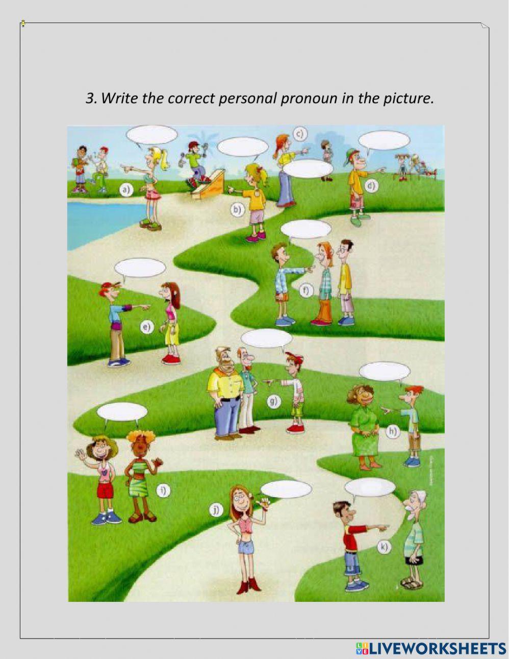 Personal pronou… | Free Interactive Worksheets | 1990350
