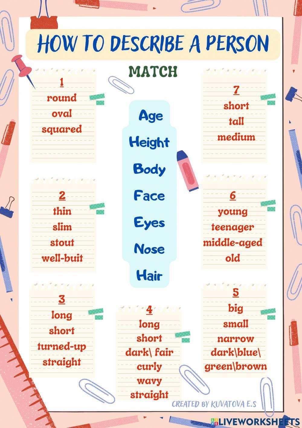 1990549 | -How to describe a person- | Elena Kuvatova