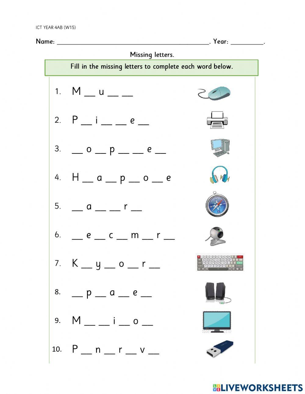 ICT YEAR4 (W15) 2827266 | EzanIrwan | Live Worksheets