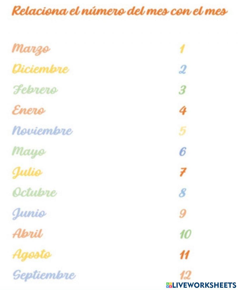 Meses del año 1991102 | Sarai_silva | Live Worksheets