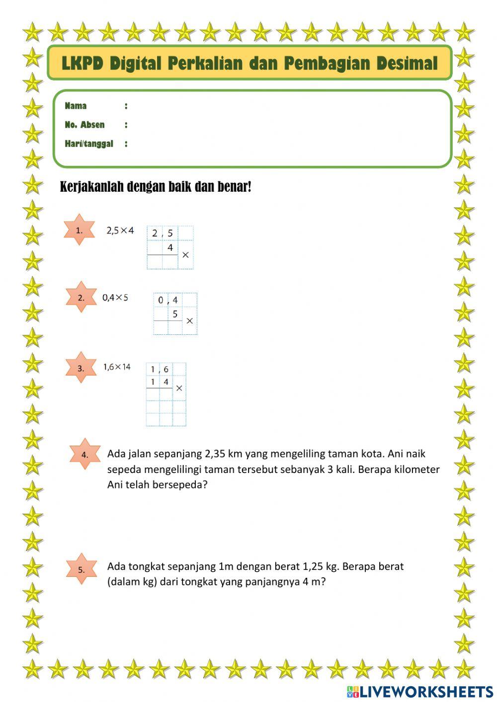 Lkpd Perkalian Dan Pembagian Bilangan Bulat Worksheet - vrogue.co Lkpd Perkalian Dan Pembagian Bilangan Bulat Worksheet - vrogue.co