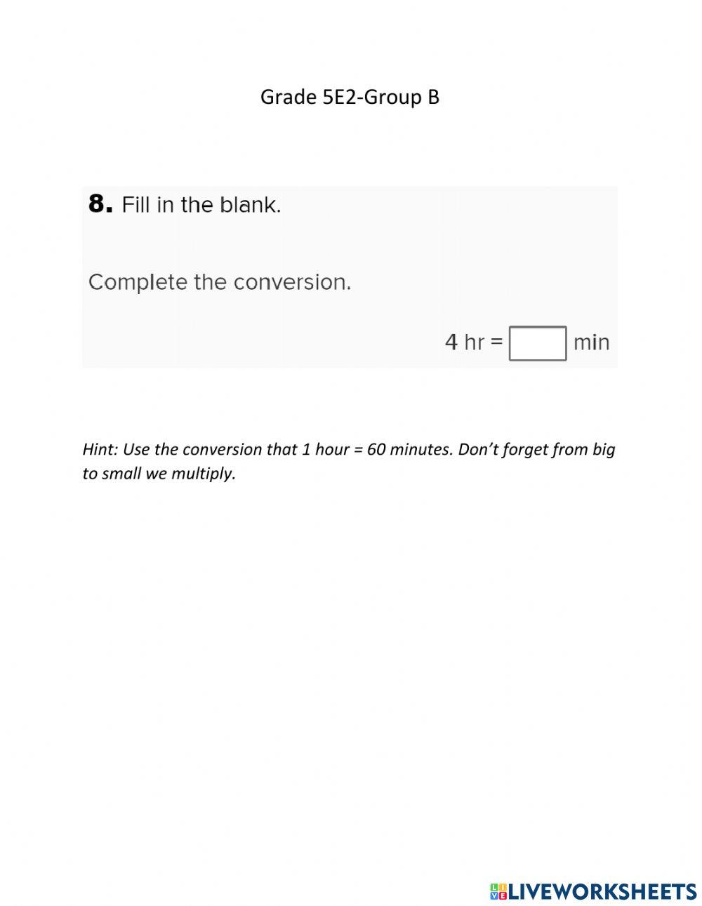 Lesson 12.1 exercise | Live Worksheets
