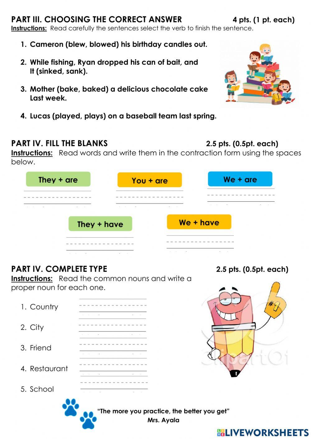 2nd LANGUAGE worksheet | Live Worksheets