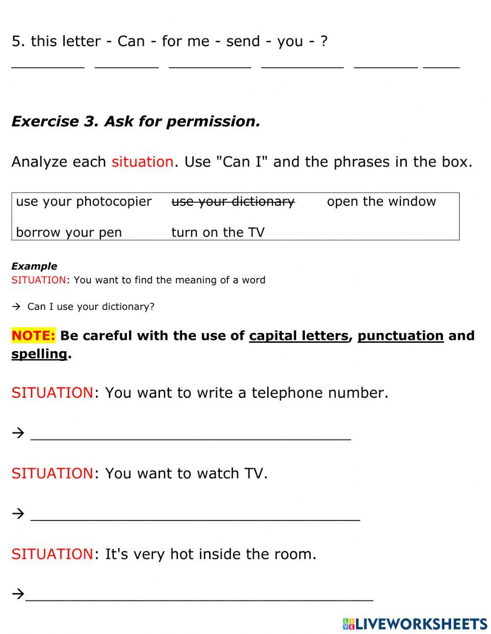 Modal verbs CAN - MUST worksheet | Live Worksheets