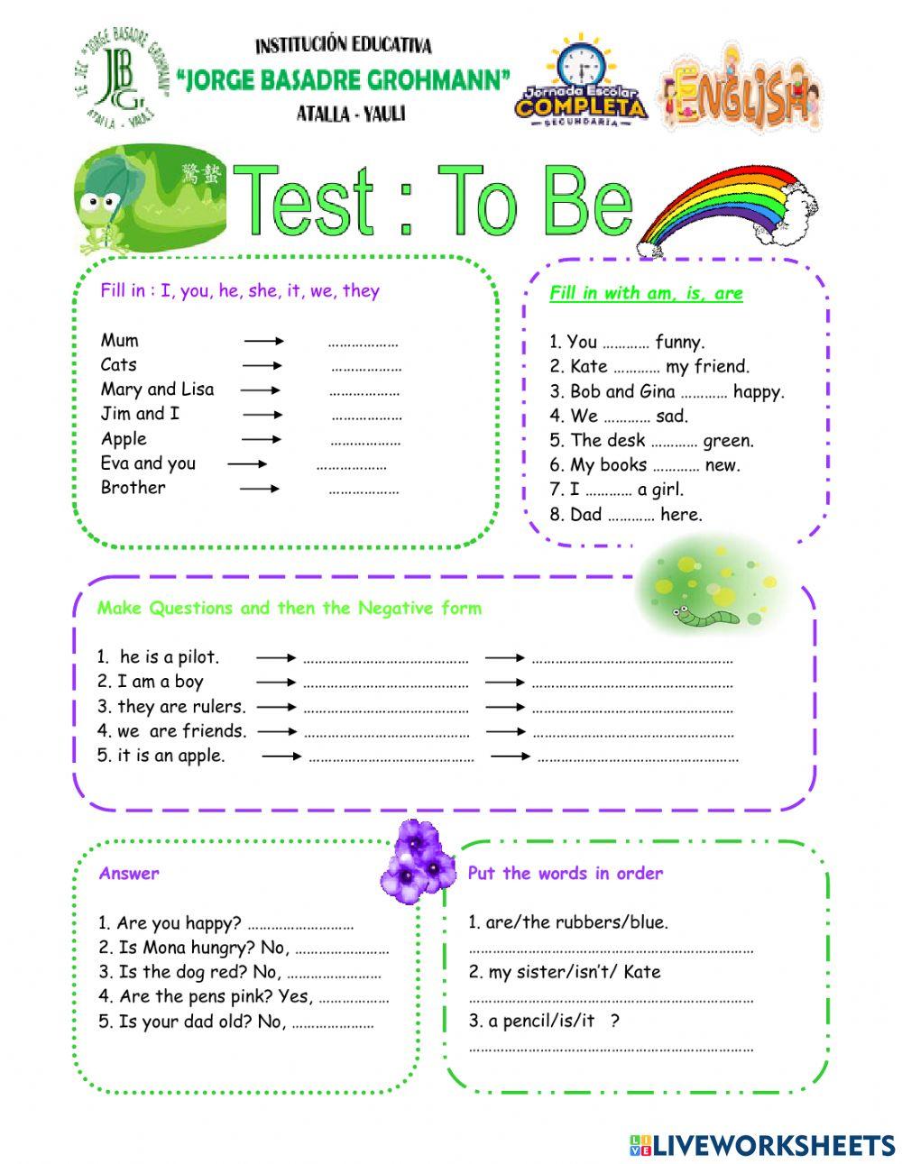 ENGLISH EVALUAT… | Free Interactive Worksheets | 6872157