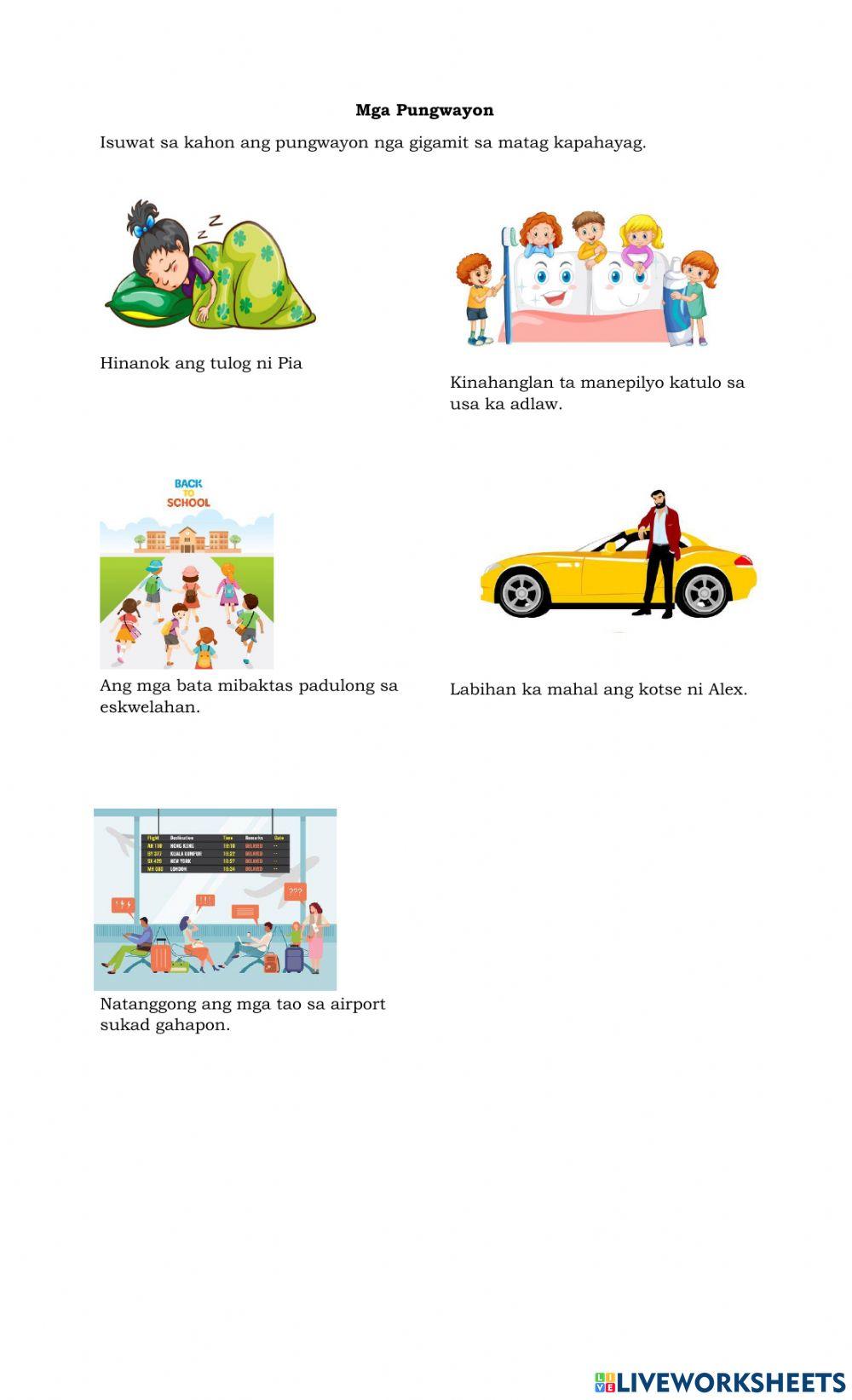 MGA PUNGWAYON online exercise for | Live Worksheets