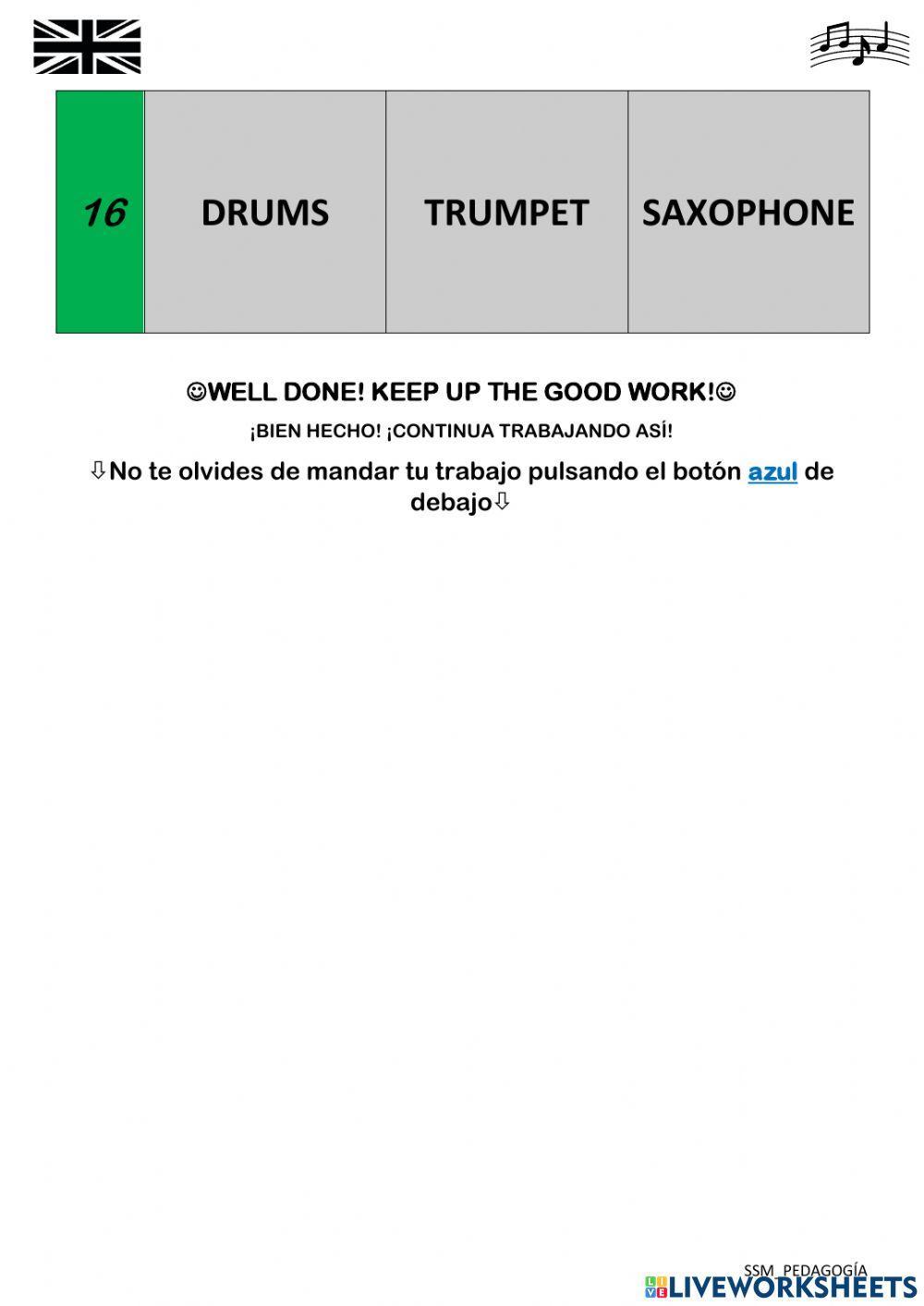 MUSICAL INSTRUM… | Free Interactive Worksheets | 2029706