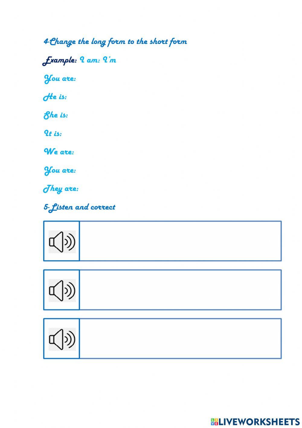VERB TO BE online exercise for Grade 6 | Live Worksheets