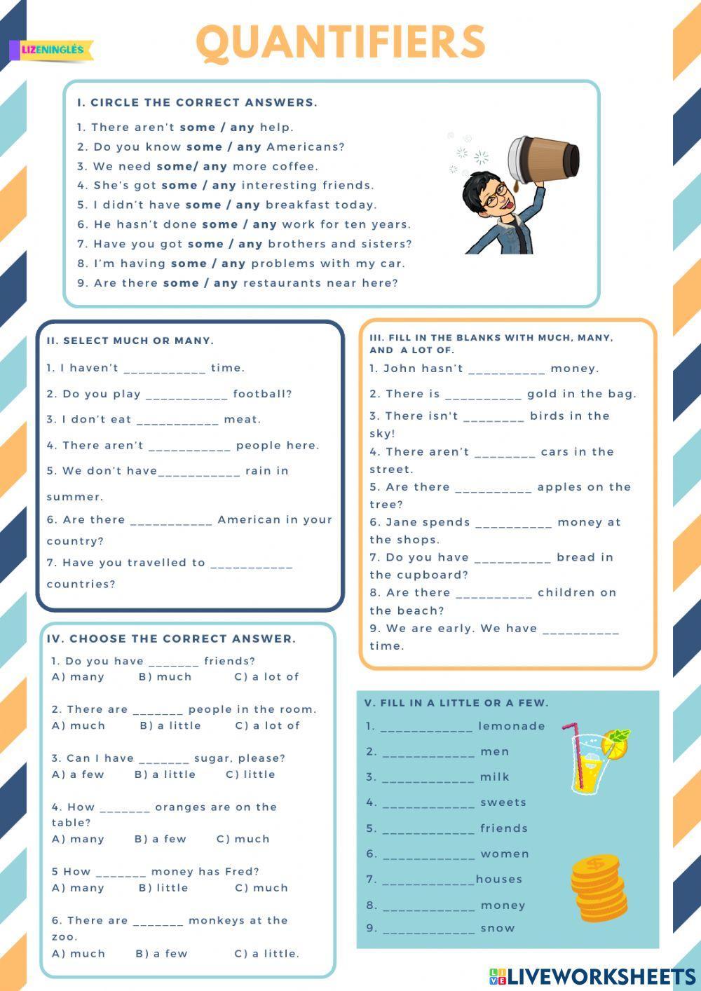 Quantifiers | Free Interactive Worksheets | 2029911
