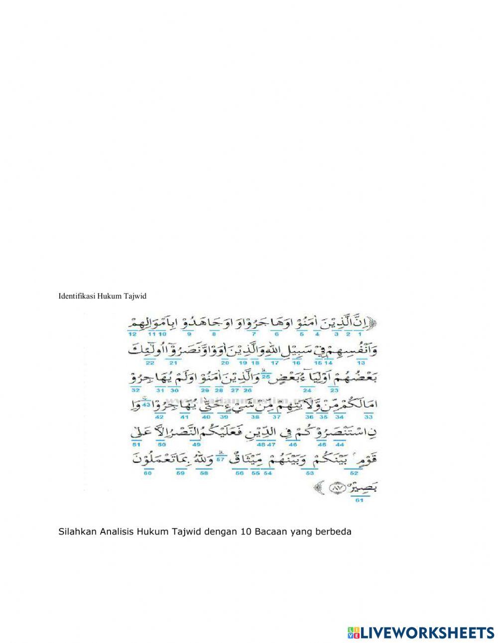 Pai lkpd x worksheet | Live Worksheets