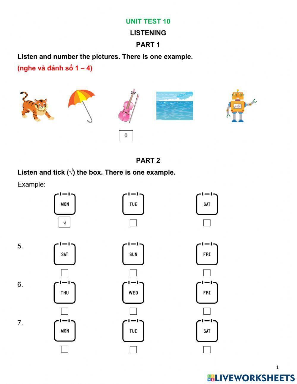 Smart start 2 u… | Free Interactive Worksheets | 2031203