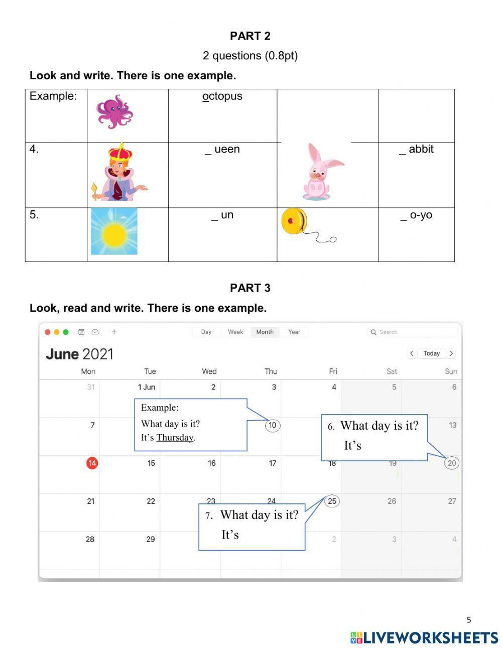 Smart start 2 u… | Free Interactive Worksheets | 2031203