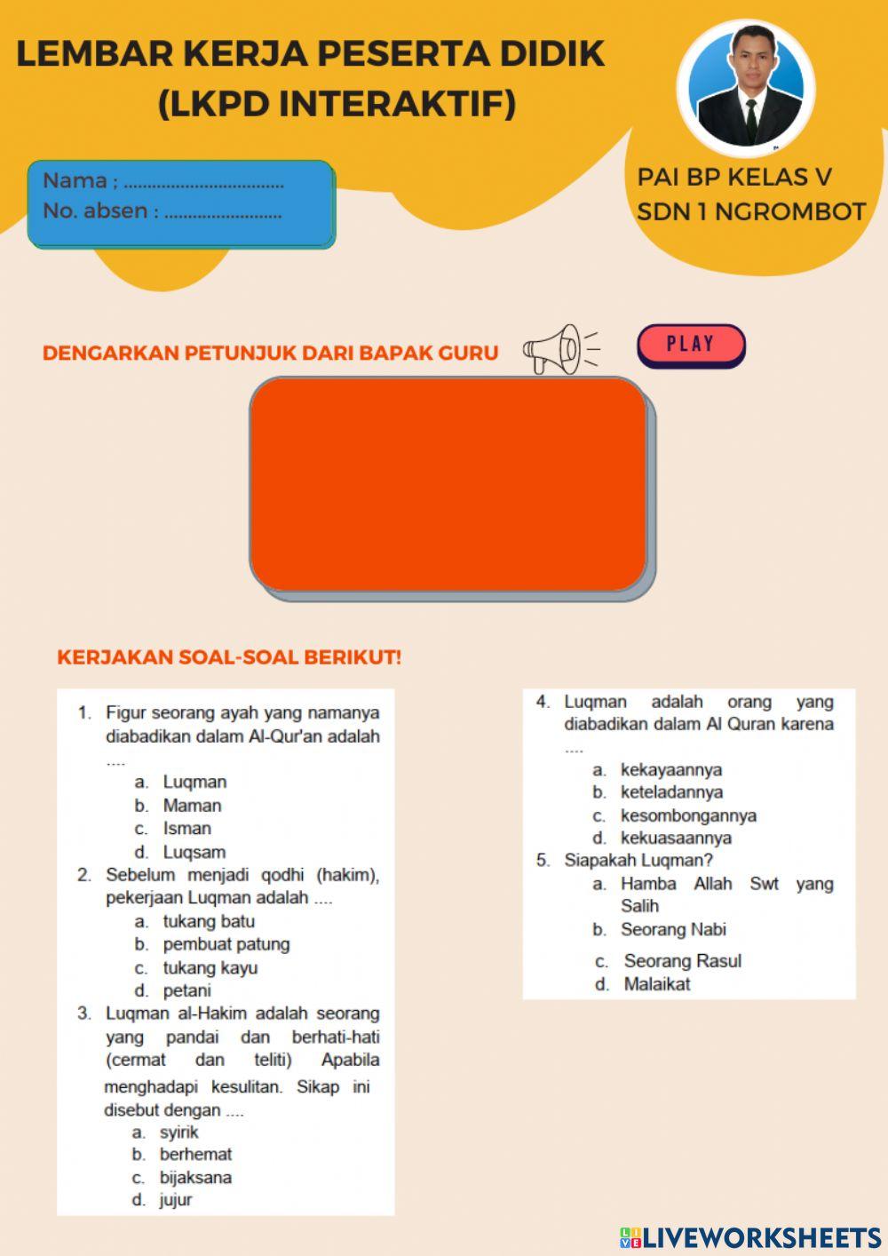 LKPD INTERAKTIF… | Free Interactive Worksheets | 2354366