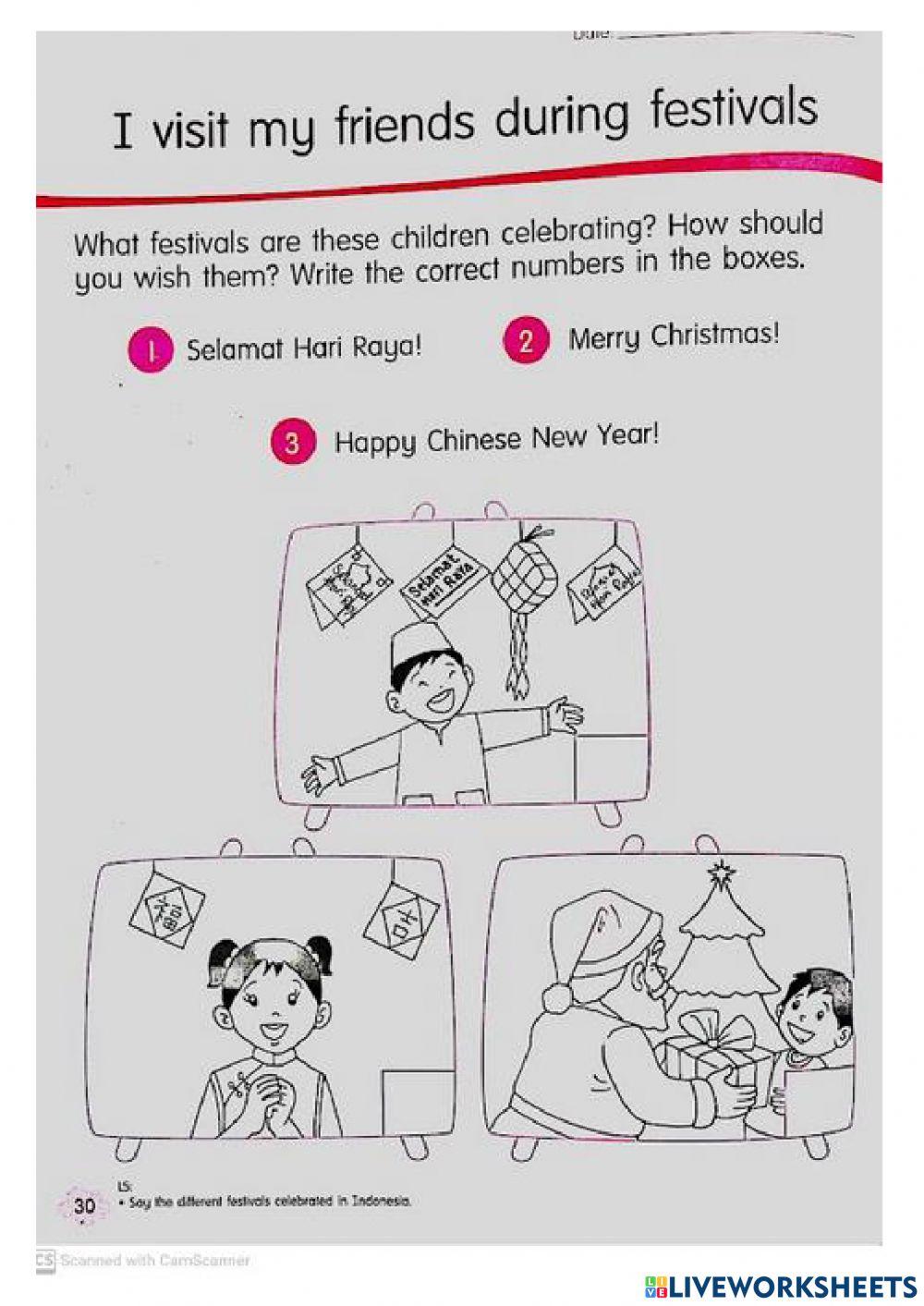 Religion Festivals worksheet | Live Worksheets