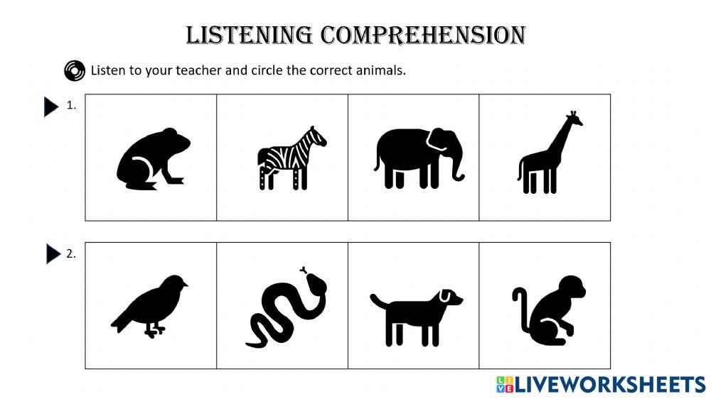 Animal learning interactive worksheet | Live Worksheets