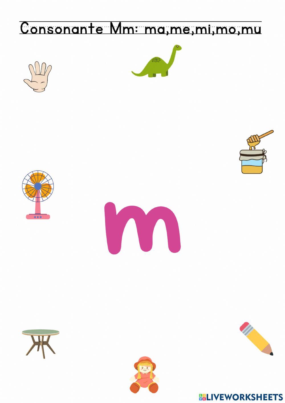 Consonante M y Practica de Numeros 10-15 2032404 | Alison