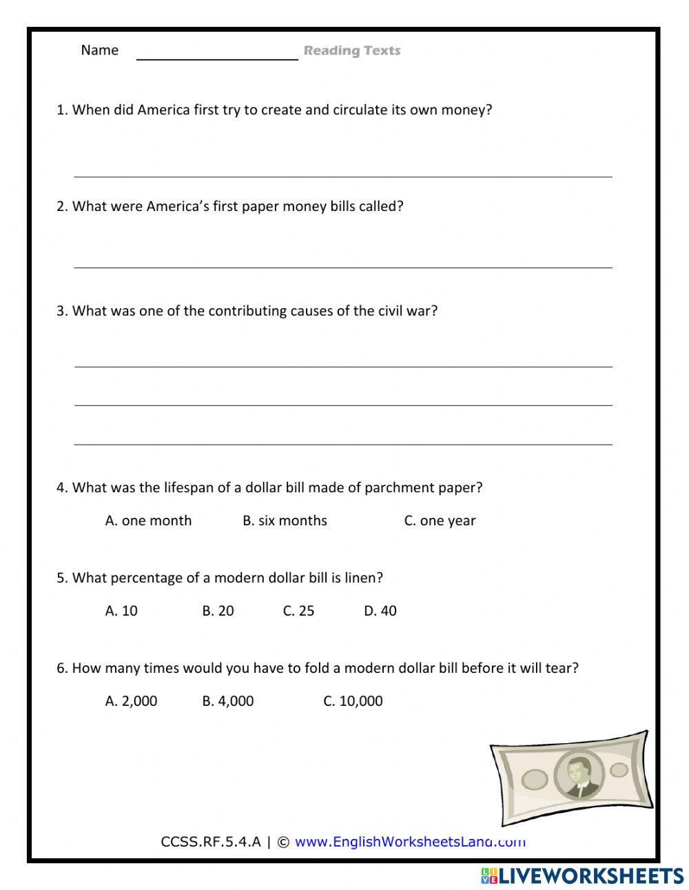 Money online exercise for | Live Worksheets
