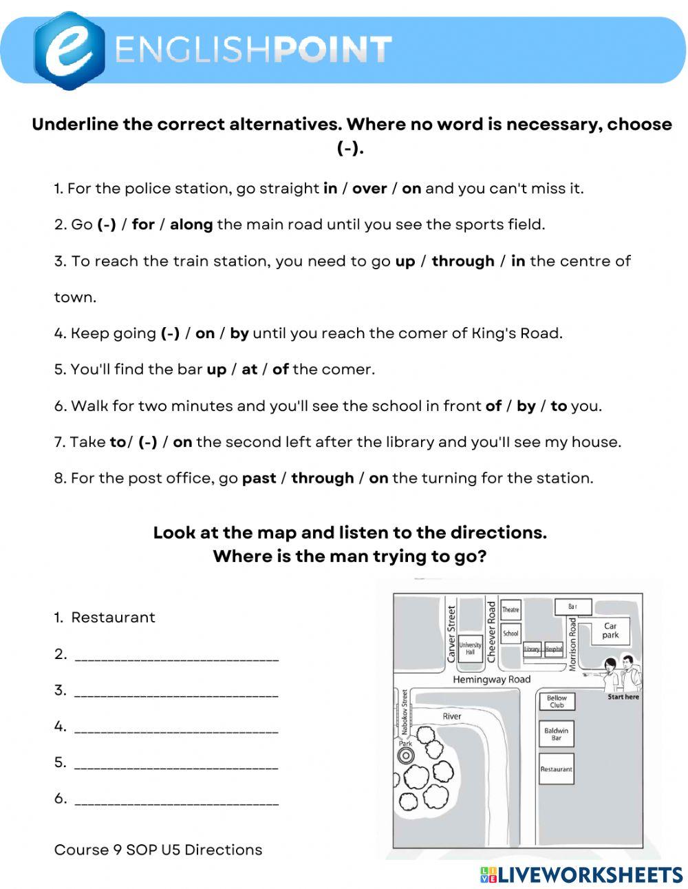 2032736 | Directions | TeacherAndy89 | LiveWorksheets
