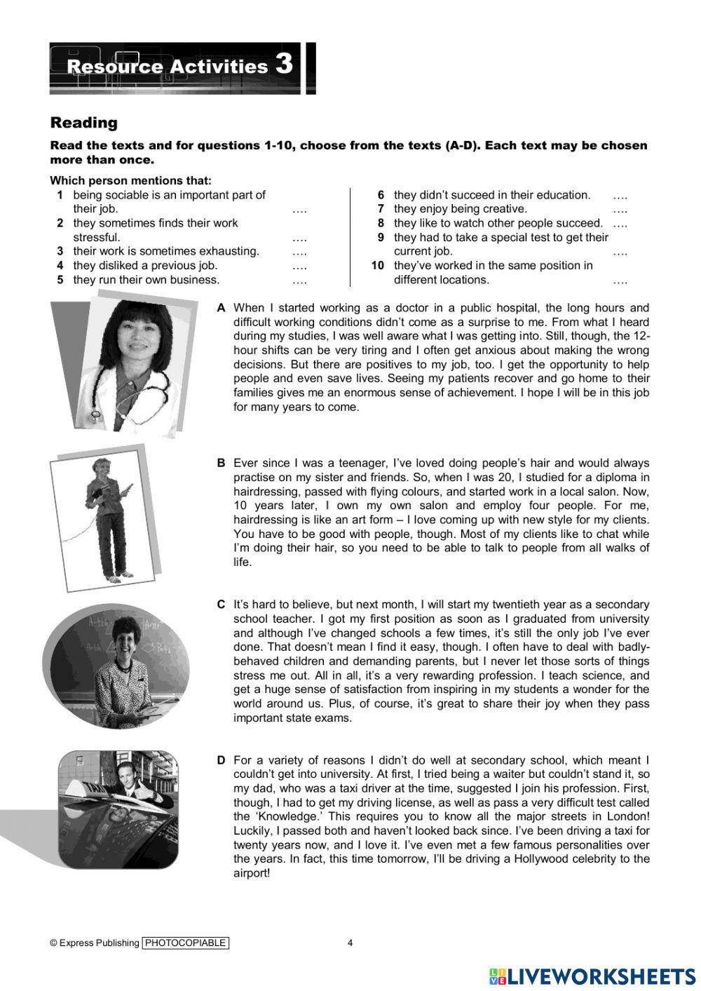 On Screen B1+ T… | Free Interactive Worksheets | 6873062