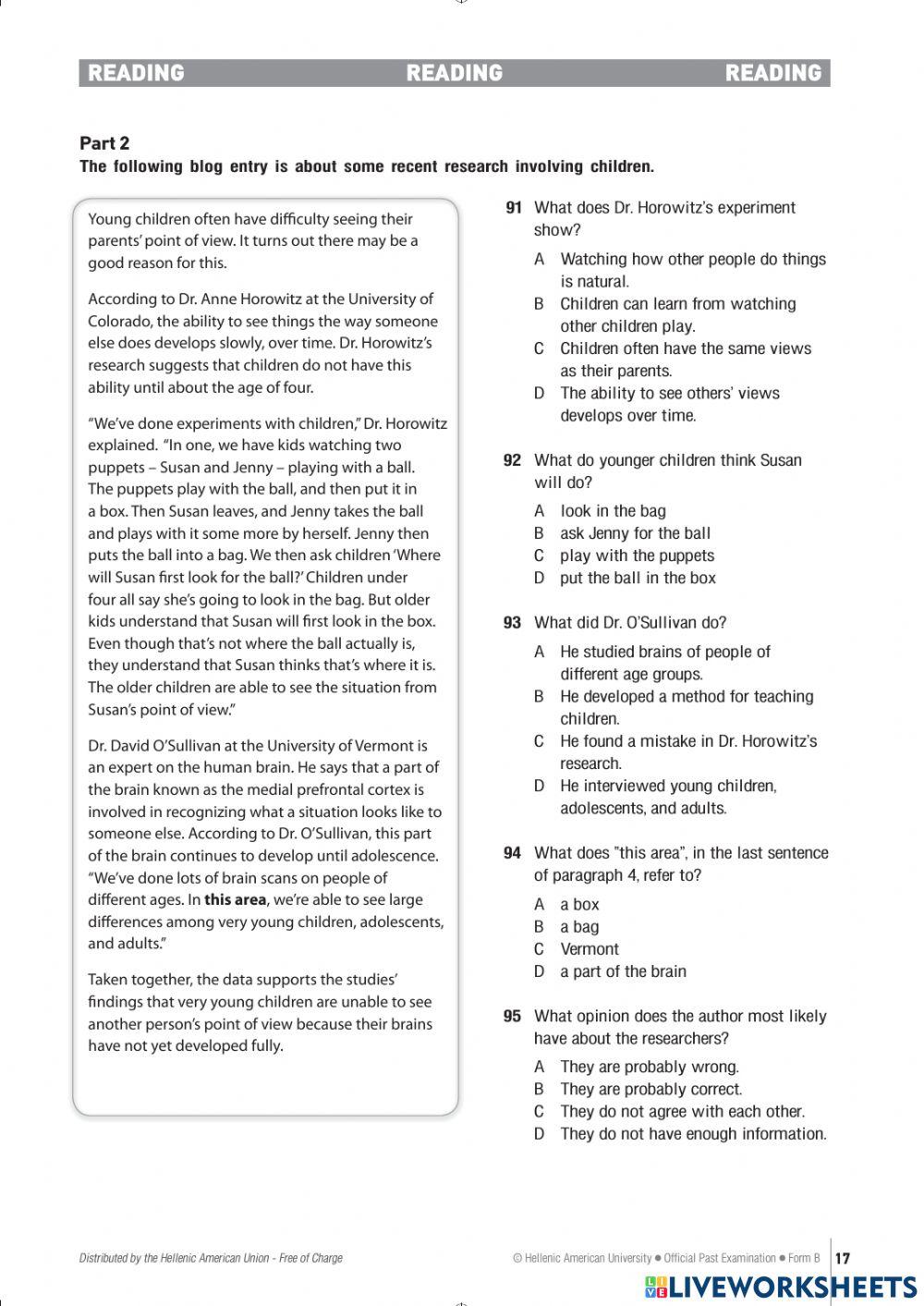 BCCE 2 GVR online exercise for | Live Worksheets