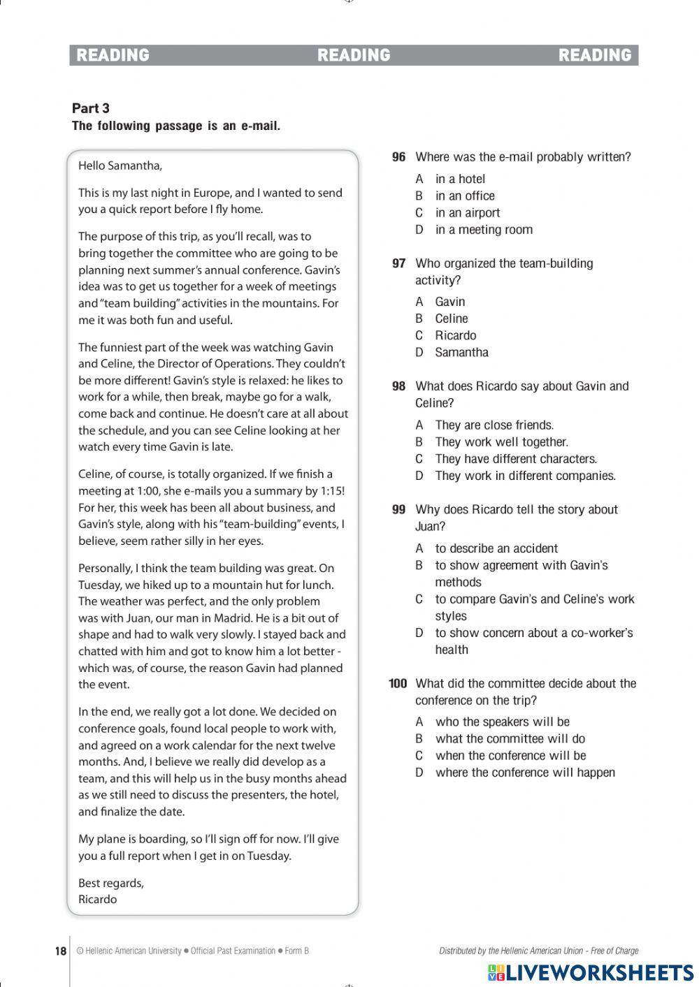 BCCE 2 GVR online exercise for | Live Worksheets