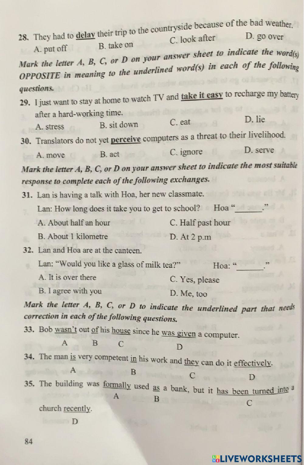 Practice 14 interactive worksheet | Live Worksheets