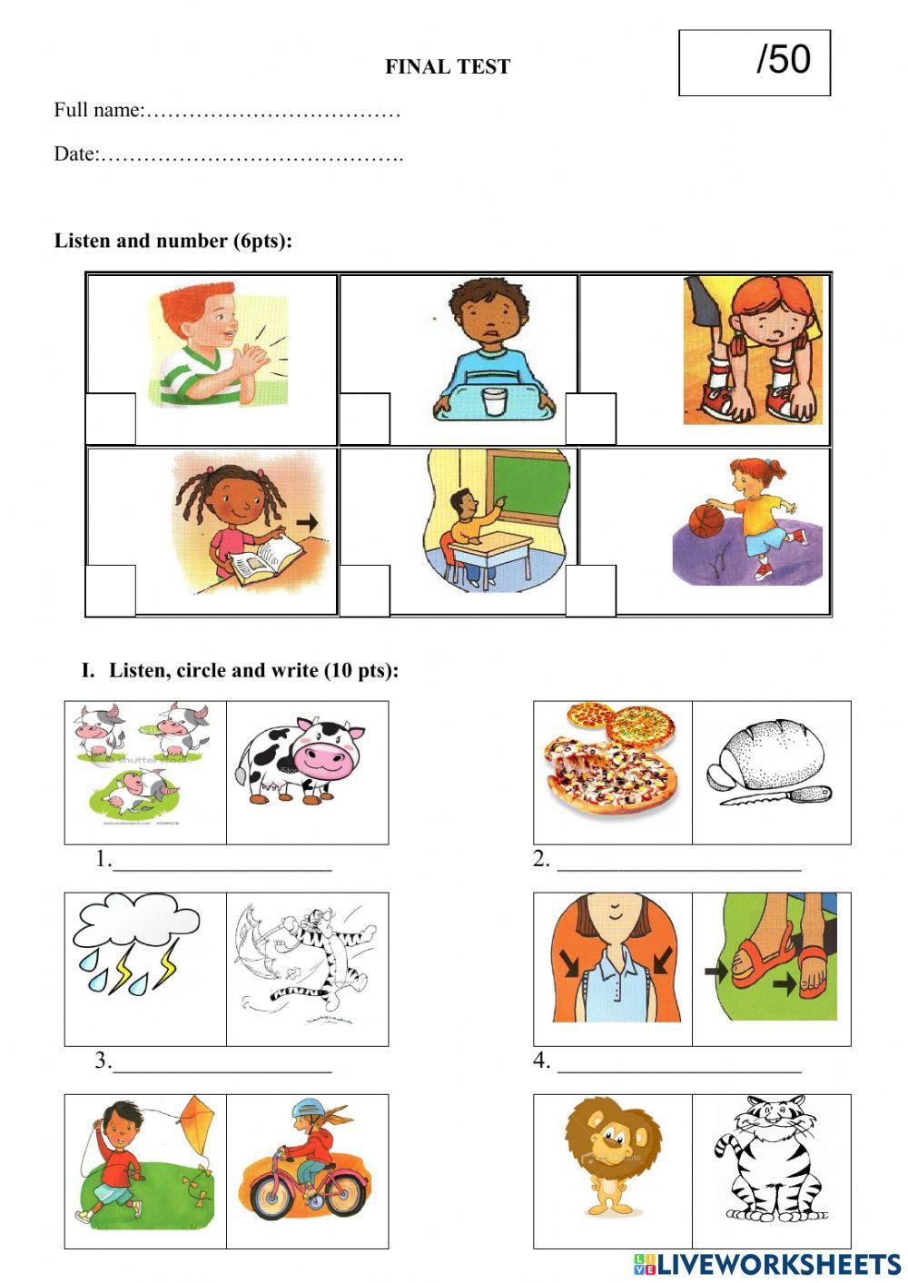Review online exercise for G1 | Live Worksheets