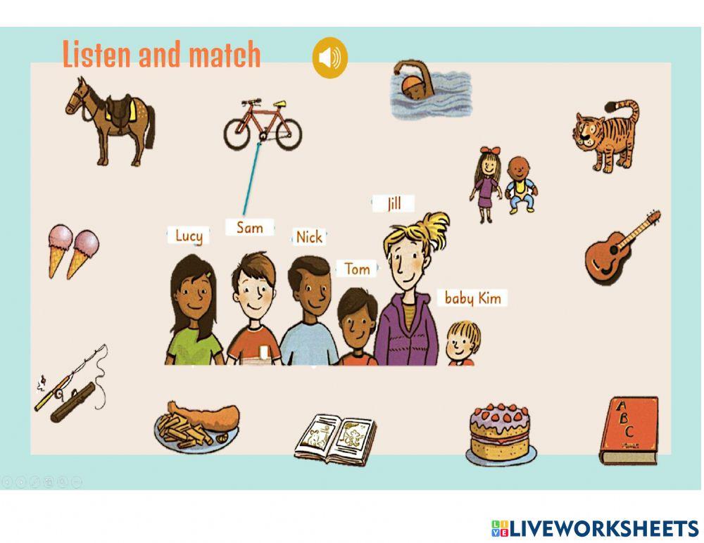 GRFS - listen and match worksheet | Live Worksheets