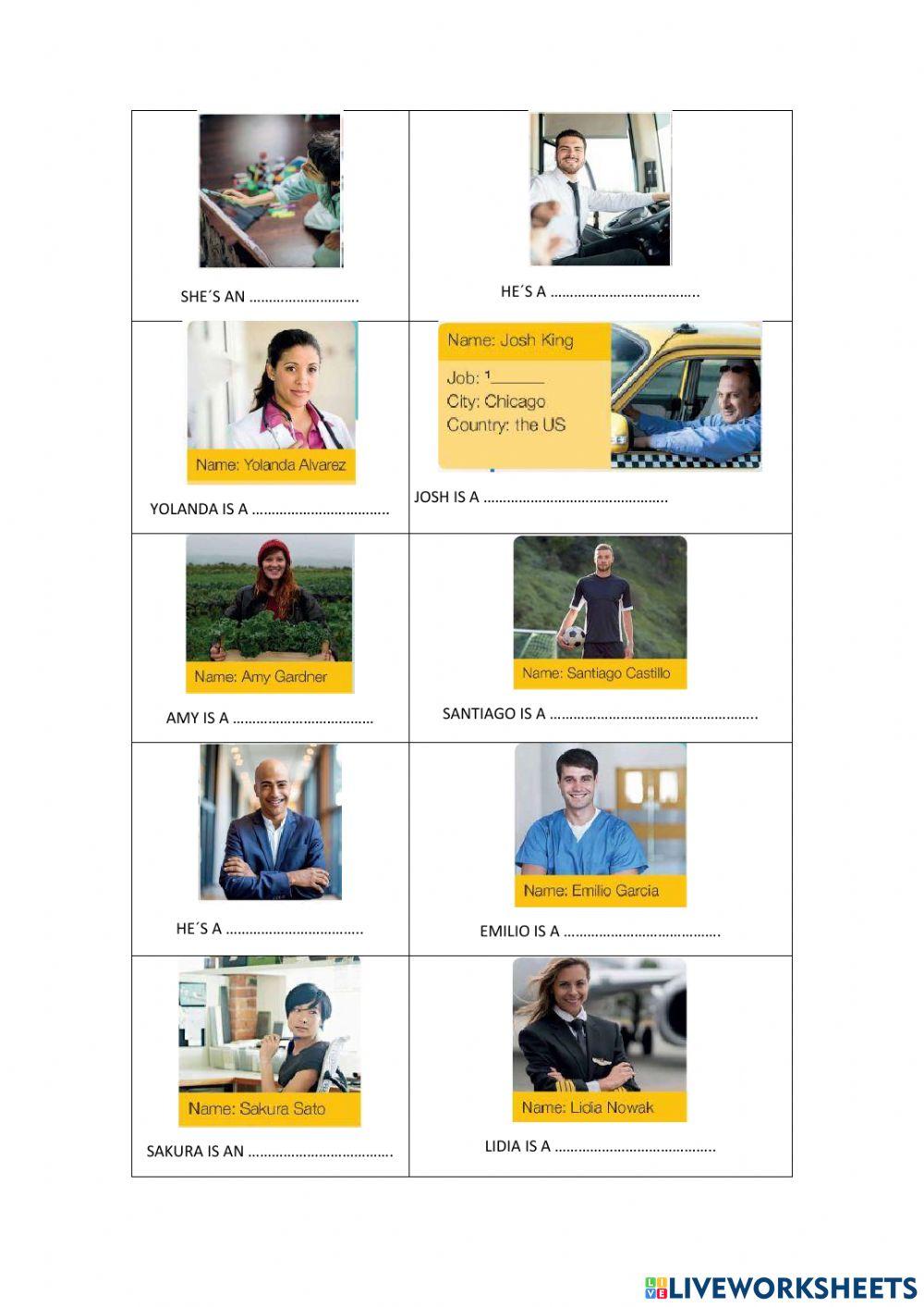 Jobs online exercise for A1 | Live Worksheets